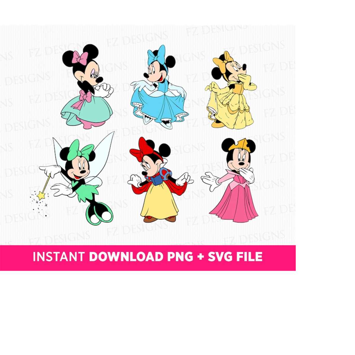 Bundle Princess Mouse Svg, Miss Mouse Characters Svg, Family | Inspire ...