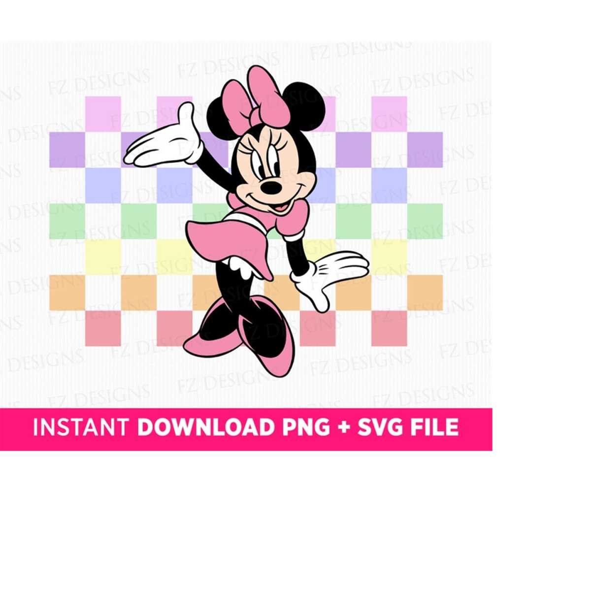Checkered Miss Mouse Svg, Retro Miss Mouse Svg, Family Vacat - Inspire ...