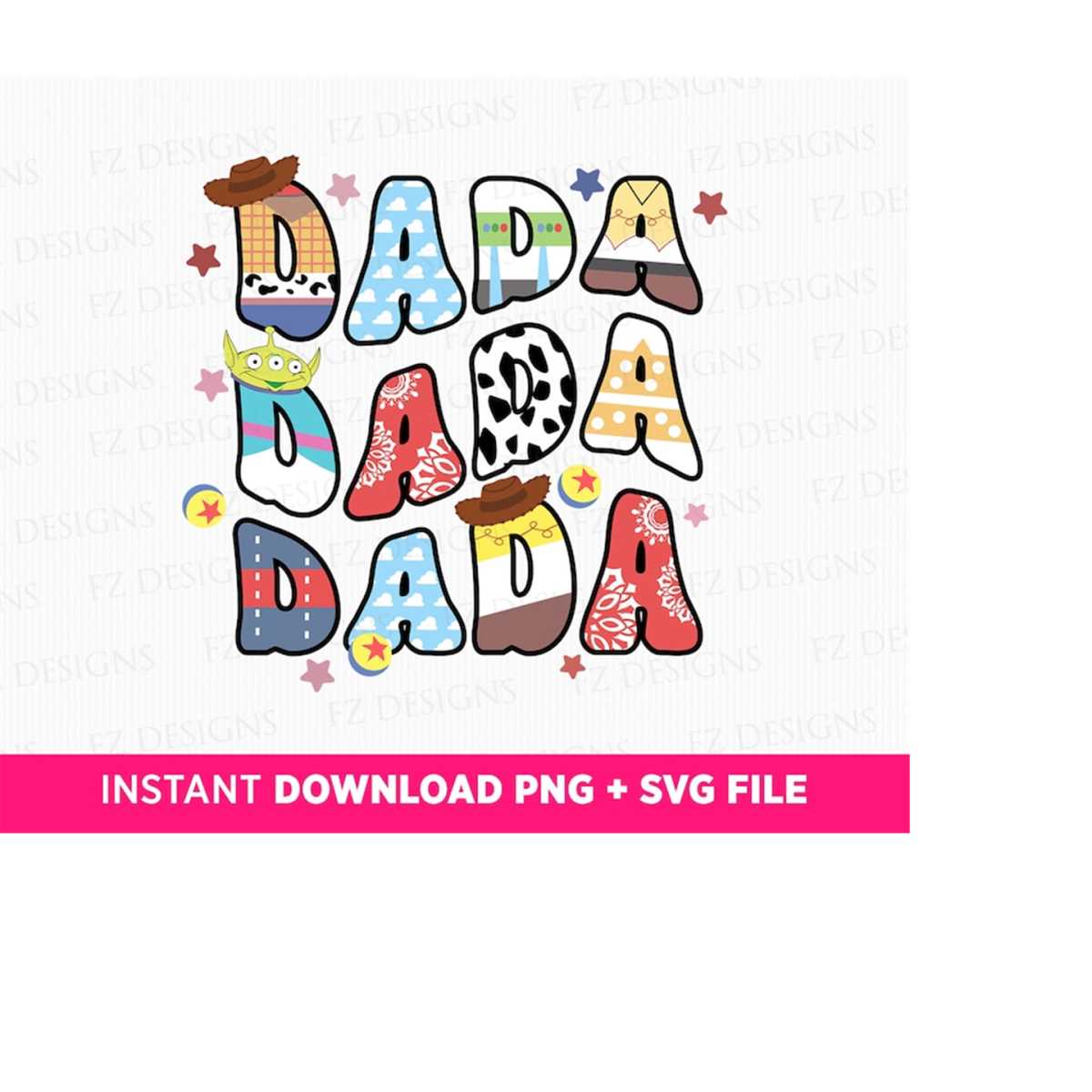 Toy Friends Dada Svg, Retro Dada Svg, Cowboy Dada Svg, Famil | Inspire ...