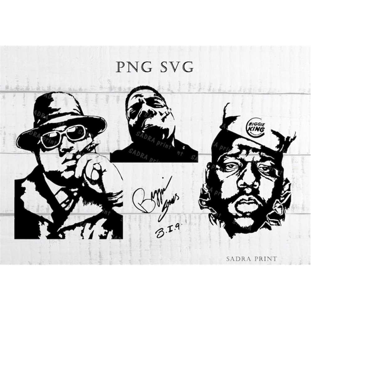 4 different files in SVG PNG JPG files Biggie Smalls Silhoue - Inspire ...