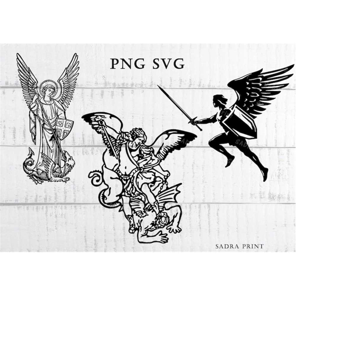 3 different files in SVG PNG JPG files Archangel Michael Si - Inspire ...