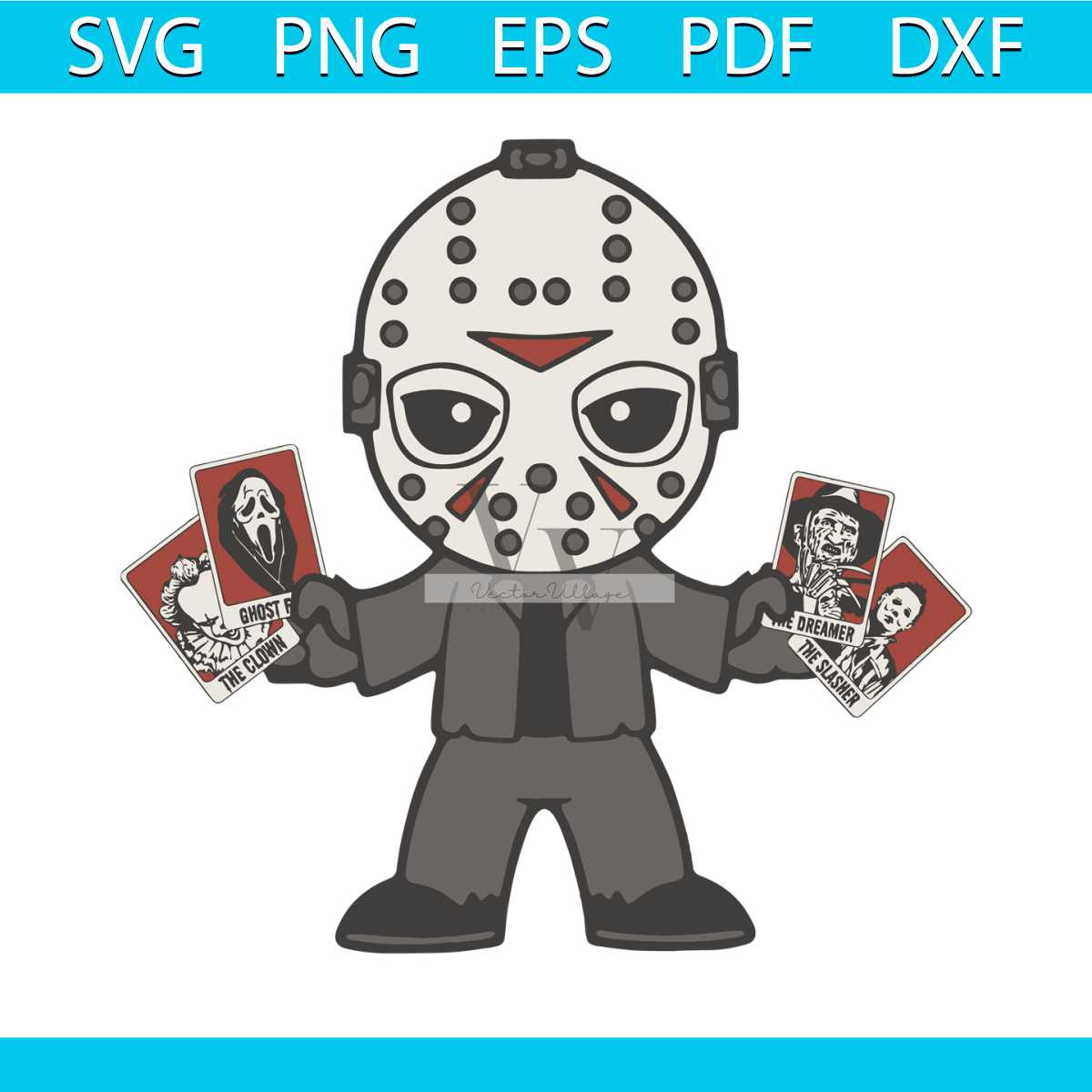 Halloween Horror Characters Tarot Card SVG Graphic File | Inspire Uplift