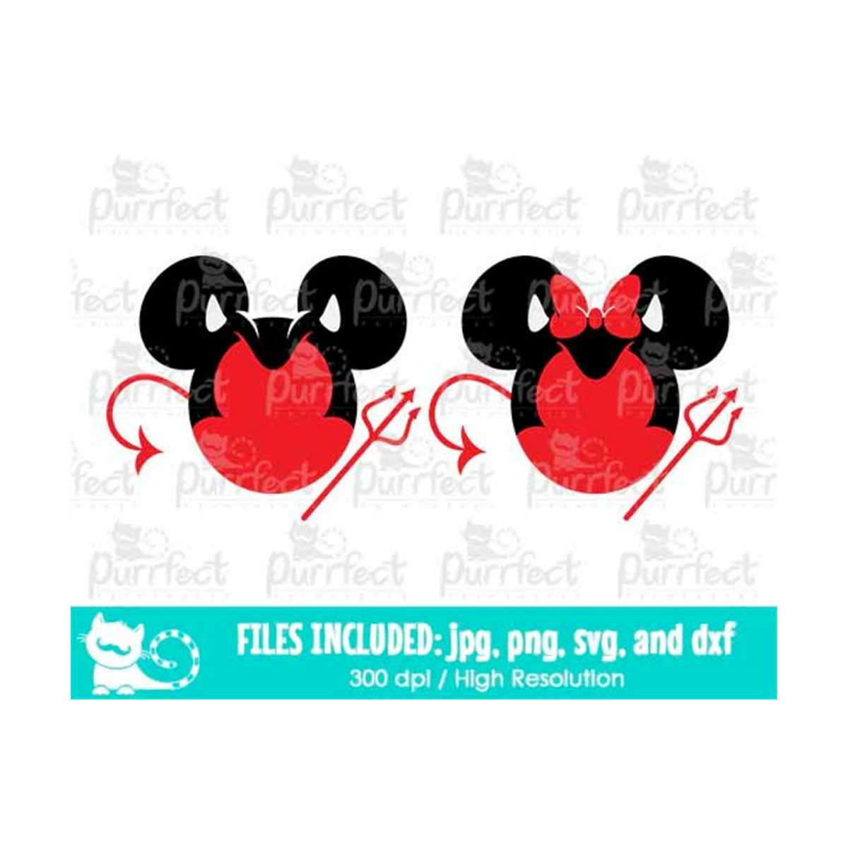 Mouse Devil Bundle SVG, Happy Halloween Devil Monster SVG, D | Inspire ...