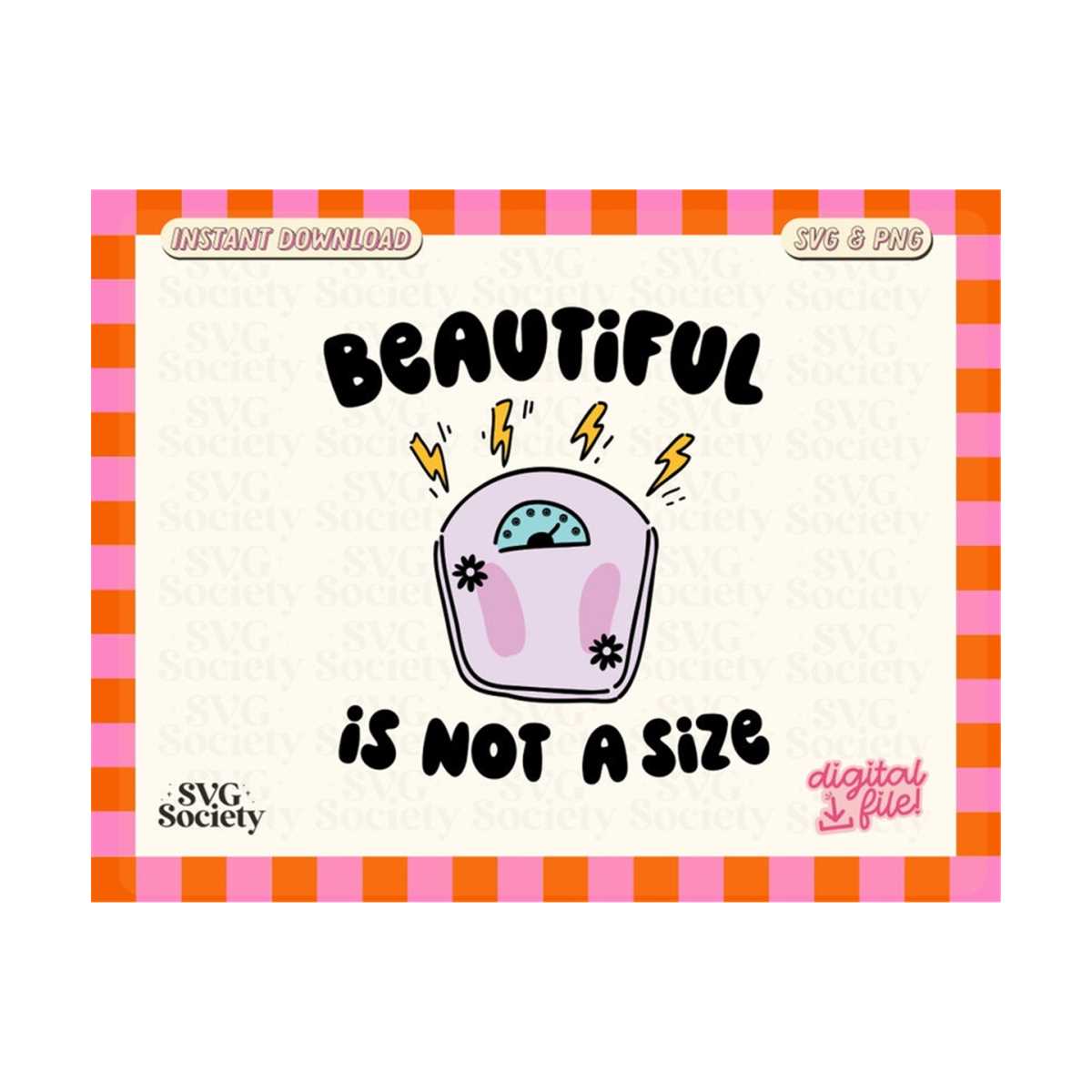 Beautiful Is Not A Size SVG, Body Positivity, Love Yourself, | Inspire ...