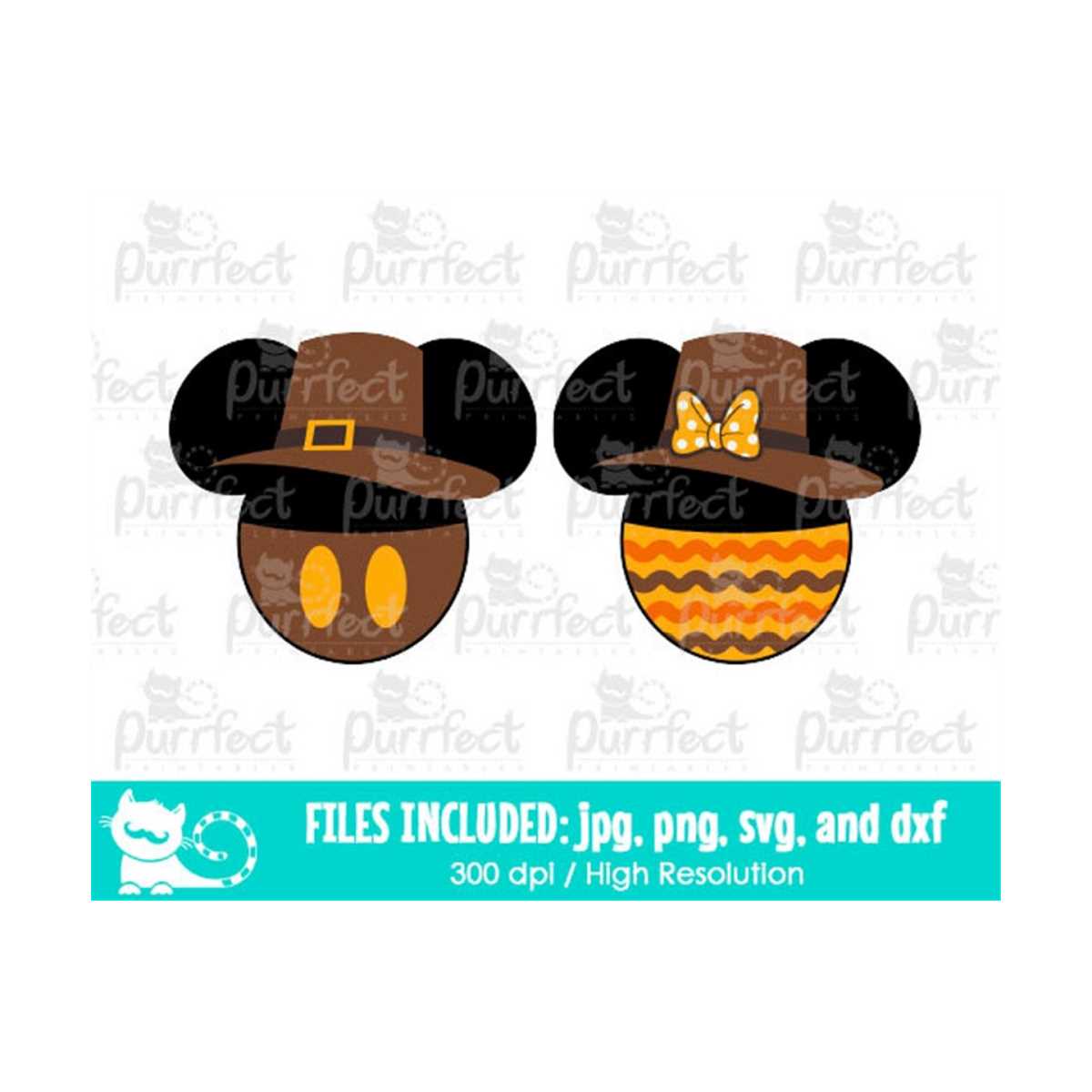 Mouse Thanksgiving Hat Theme SVG, Give Thanks svg, Mouse svg | Inspire ...