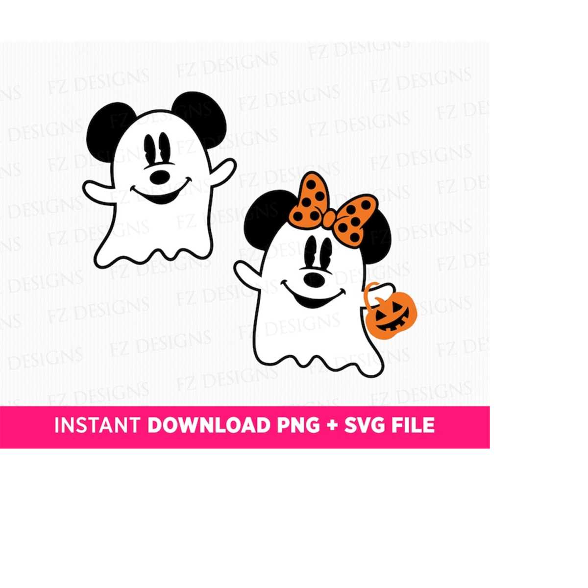 Happy Halloween Svg, Ghost Mouse Couple Svg, Mouse and Frien - Inspire ...