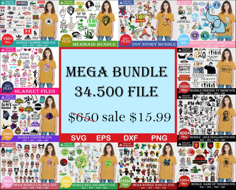 Ultimate Giga Bundle svg, Mega bundle svg, 50.000 unique des | Inspire ...