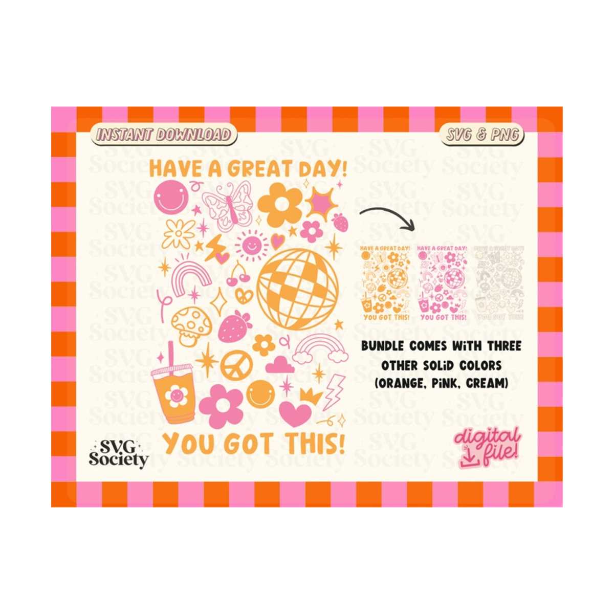 Have A Great Day SVG PNG, Cut File for Cricut, Floral Svg, M | Inspire ...
