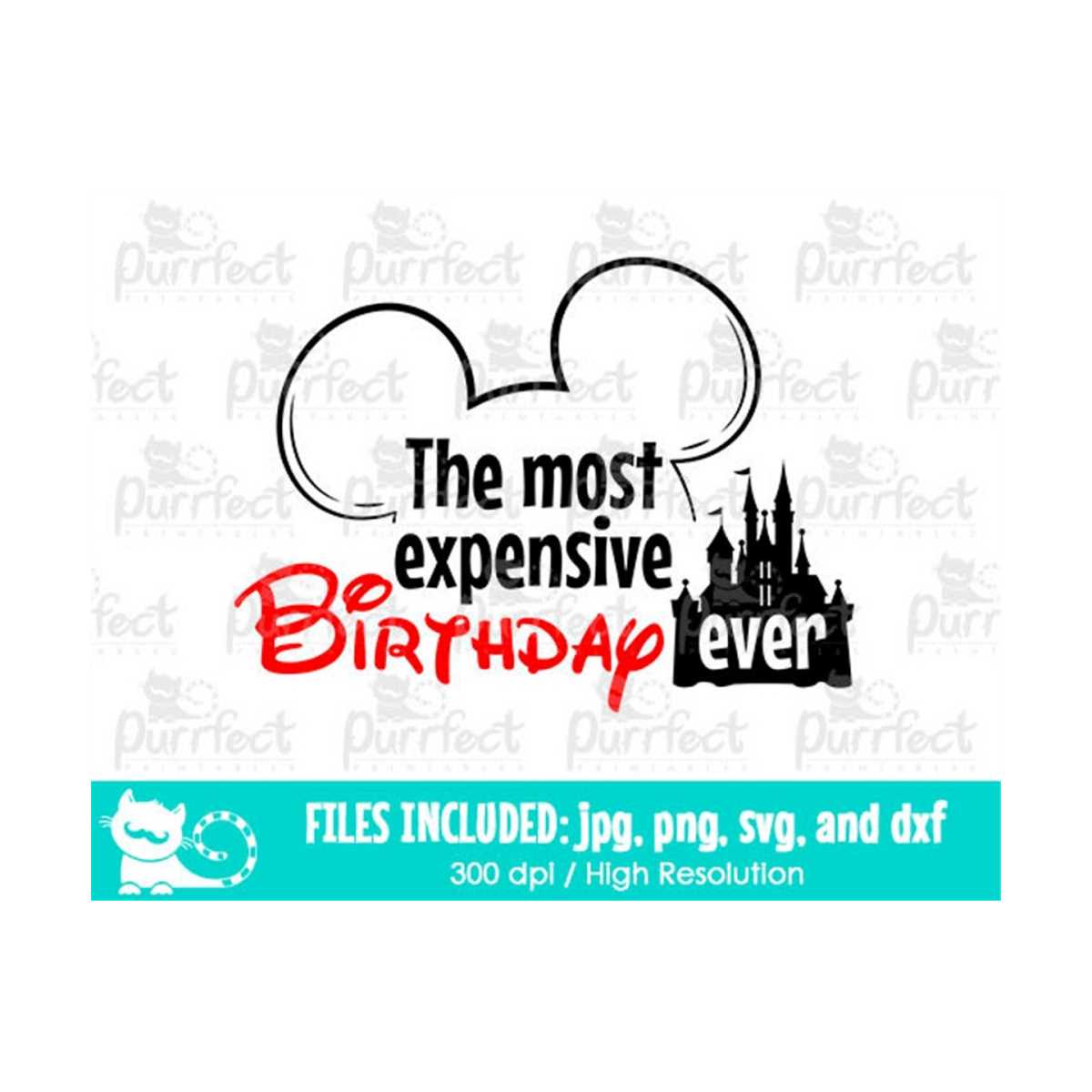 The Most Expensive Birthday Ever SVG, Cute Mouse Shirt, Digi | Inspire ...