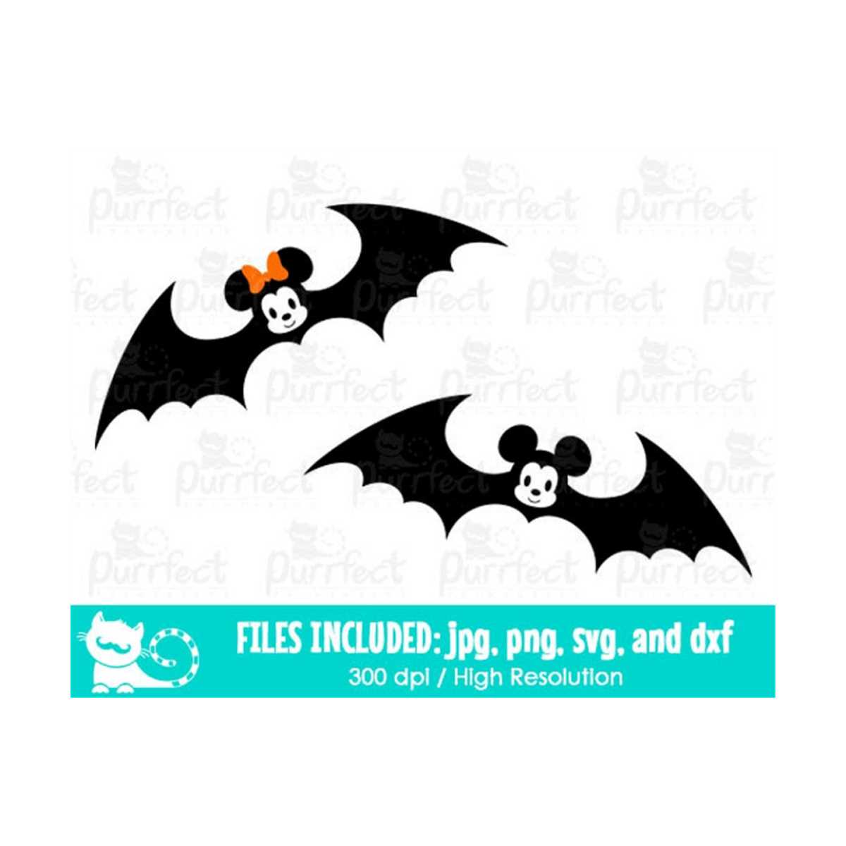 Mouse Bat Face SVG, Halloween Bats SVG, Digital Cut Files in | Inspire ...