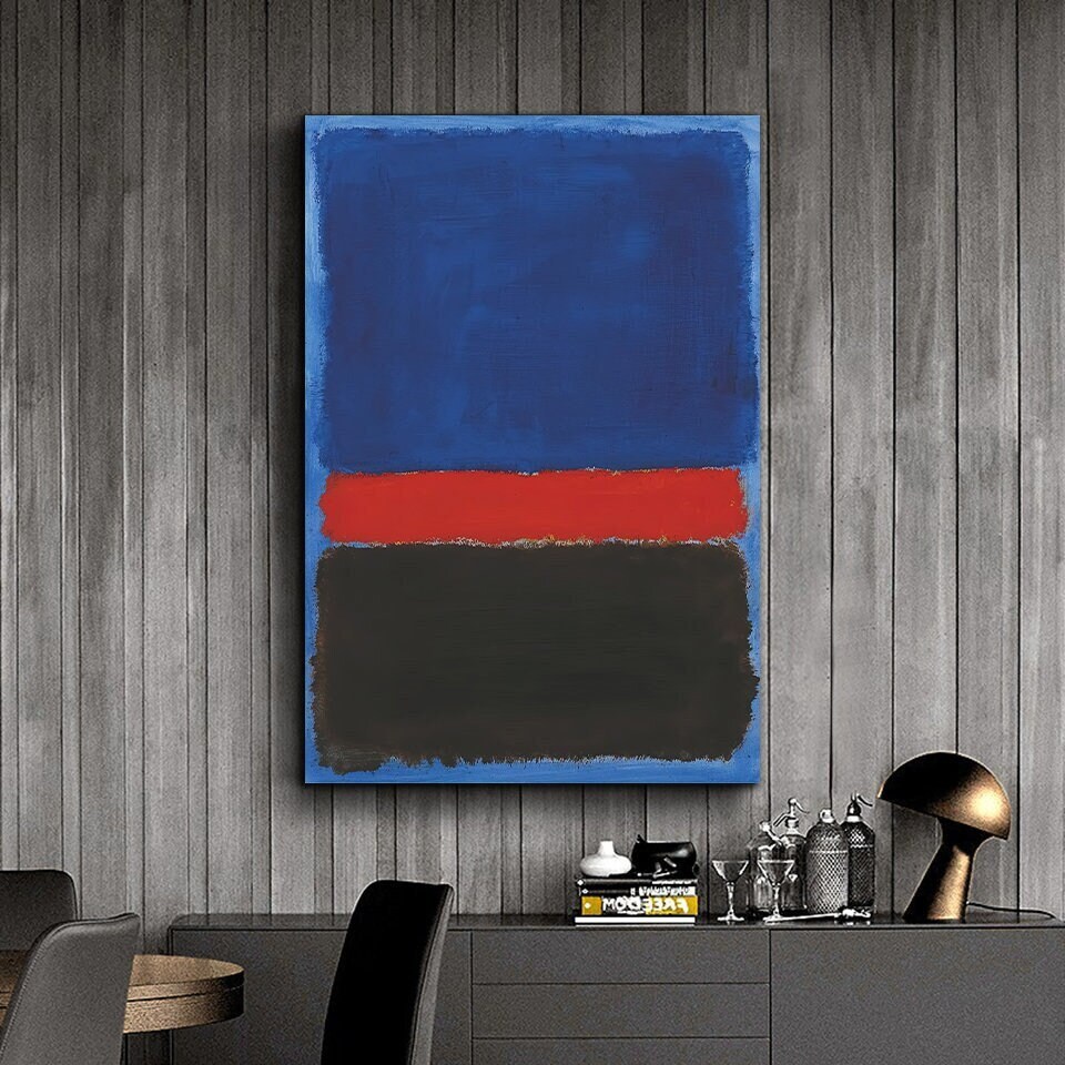 Blue Red Mark Rothko Canvas Wall Art , Framed Wall Art , Mar | Inspire ...