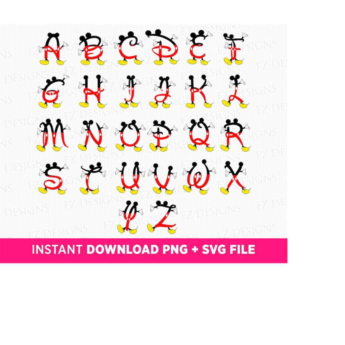 Mouse Font Svg, Fonts with Hands and Foot Svg, Mouse Alphabe | Inspire ...