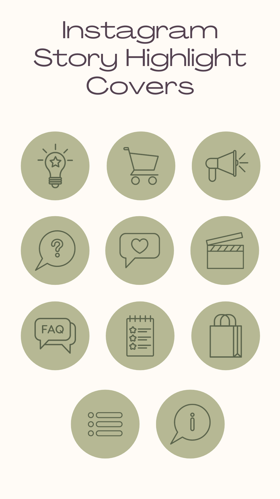 11 Green Instagram Highlight Icons. Lifestyle Instagram High - Inspire ...