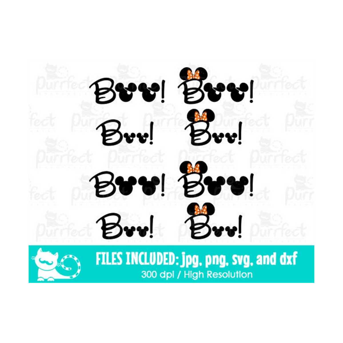 Mouse Boo Pirate Head SVG, Boo Word SVG, Digital Cut Files i | Inspire ...