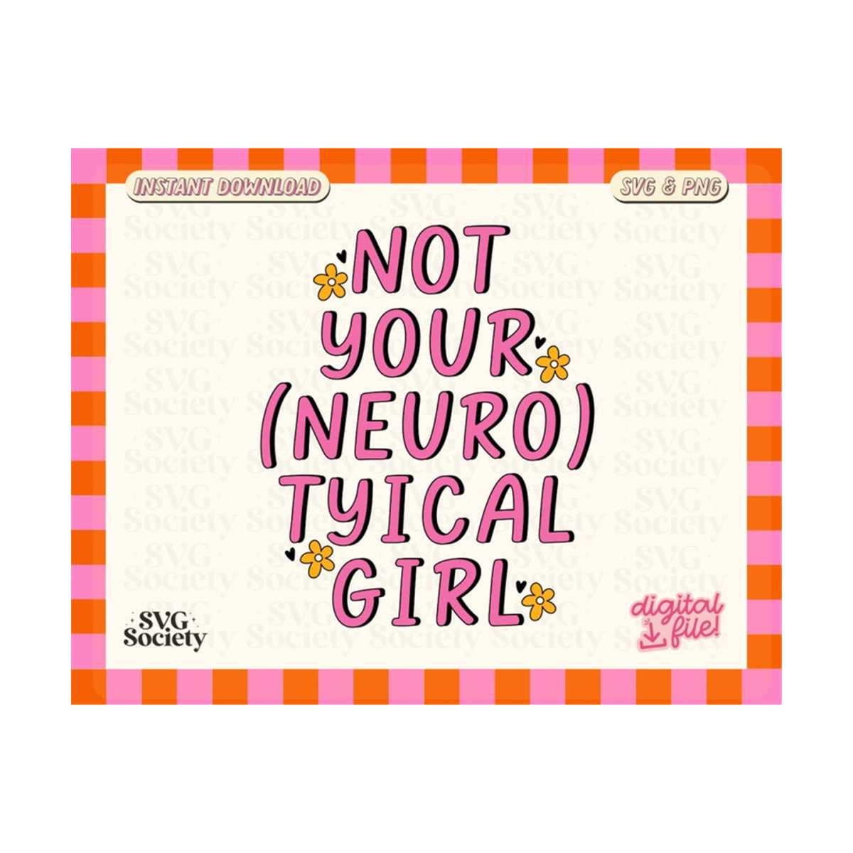 Not Your Neurotypical Girl, Cute & Fun Neurodiversity, ADHD, | Inspire ...
