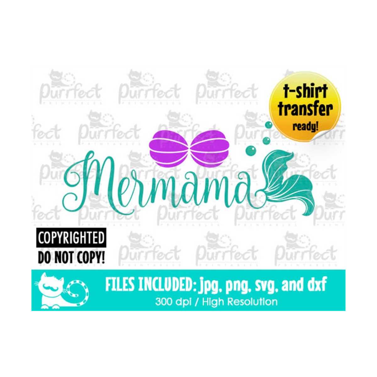 Mermama Mermaid Tail SVG, Digital Cut Files in svg, dxf, png | Inspire ...