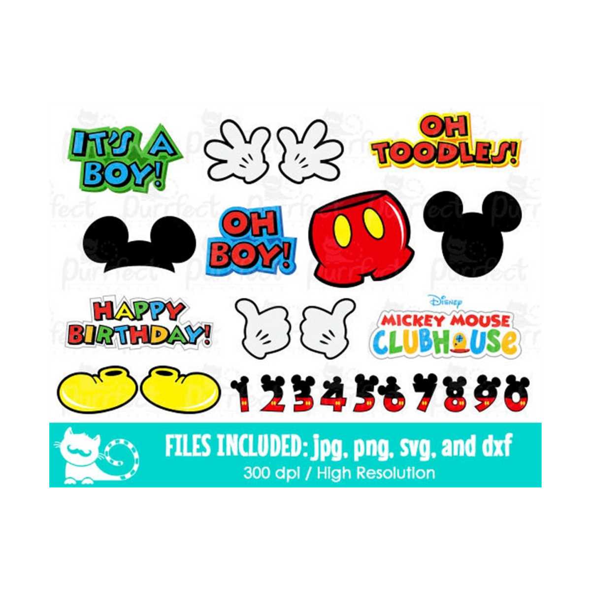 Mouse Head and Body SVG, Mouse Party Props SVG, Digital Cut | Inspire ...