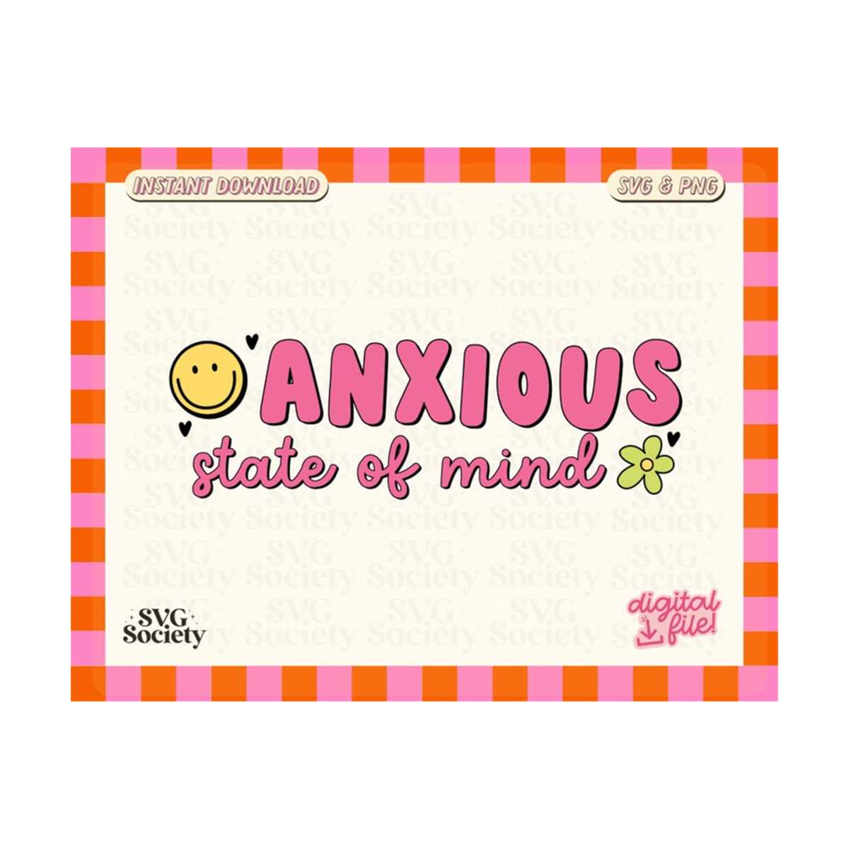 Anxious Svg, Anxious State of Mind Svg, Mental Health Matter | Inspire ...