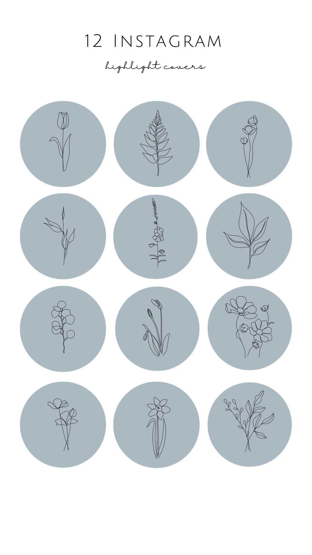 12 Blue Instagram Highlight Icons. Greenery Instagram Highli | Inspire ...