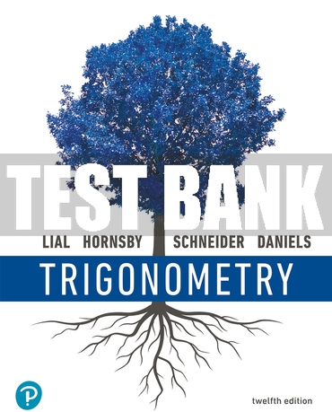 Test Bank For Trigonometry 12th Edition All Chapters | Inspire Uplift