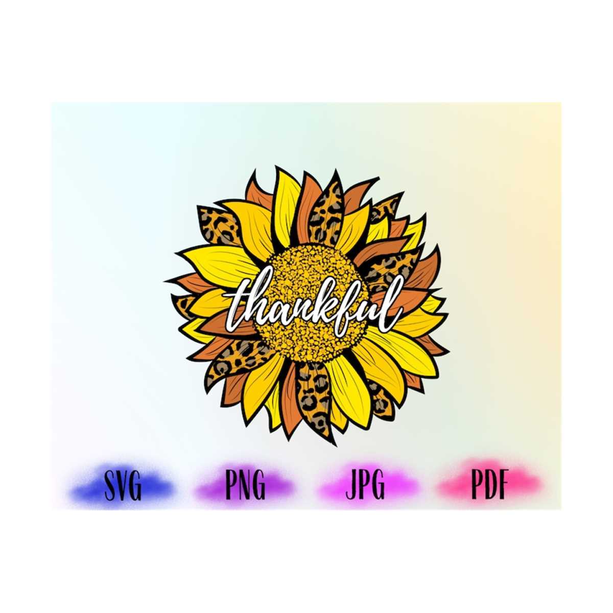 Thankful Svg, Sunflower and Thankful Png, Thanksgiving Svg, | Inspire ...