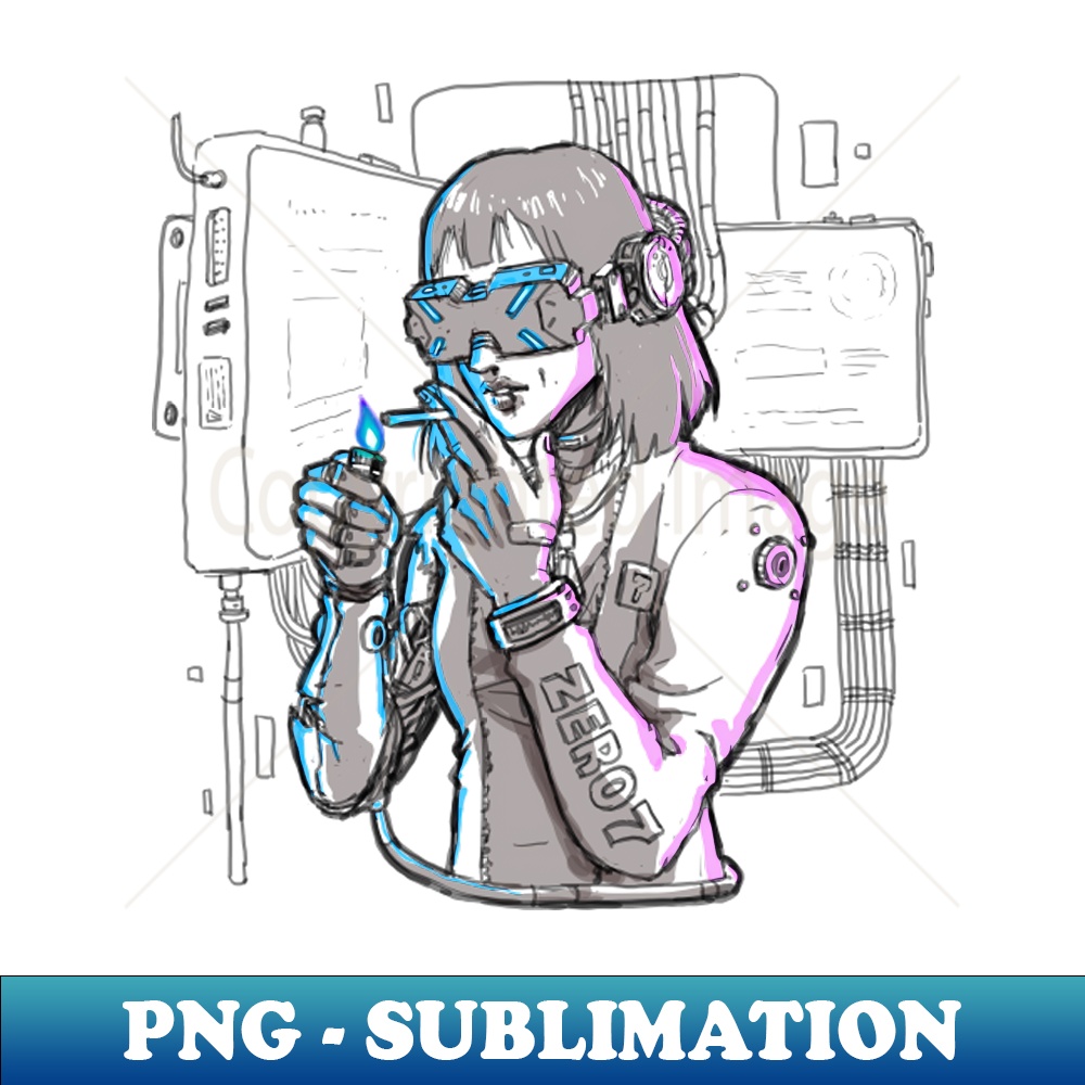 cyberpunk sketch - Instant Sublimation Digital Download - Bo - Inspire ...