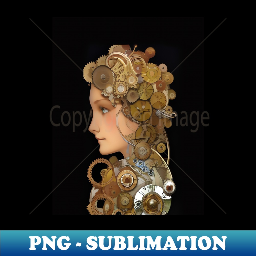 Cool Rusty Gears and Flowers Pretty Girl Steampunk - Premium | Inspire ...