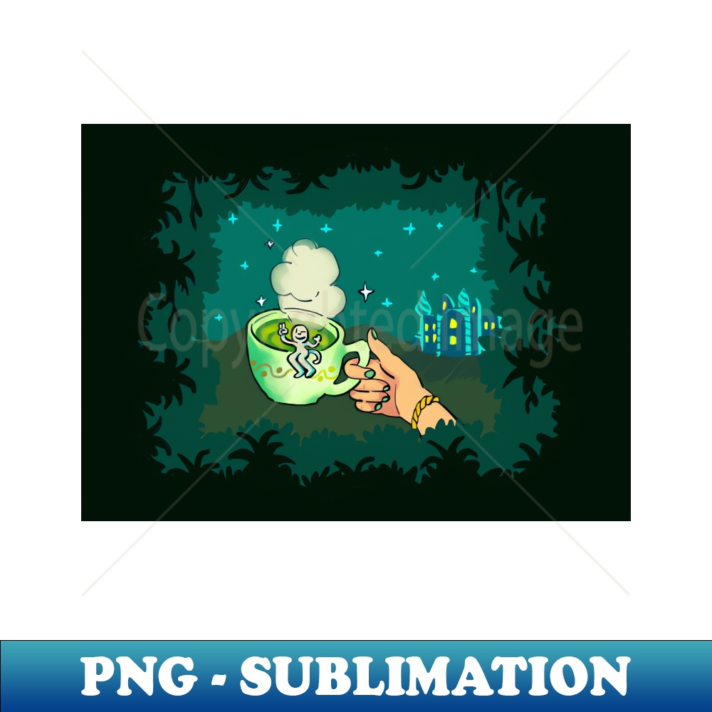 funky tea cup guy in carolines tea cutscene with castle bg | Inspire Uplift