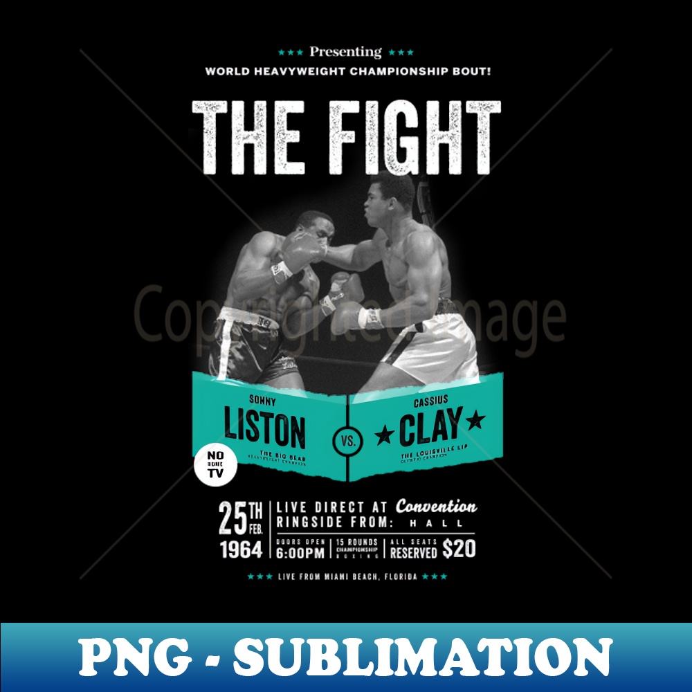 Cassius Clay Vs Sonny Liston Boxing Digital Sublimation Do Inspire Uplift