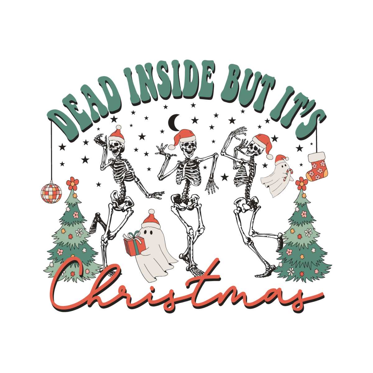 Funny Dead Inside But Its Christmas SVG Cutting Digital File - Inspire ...