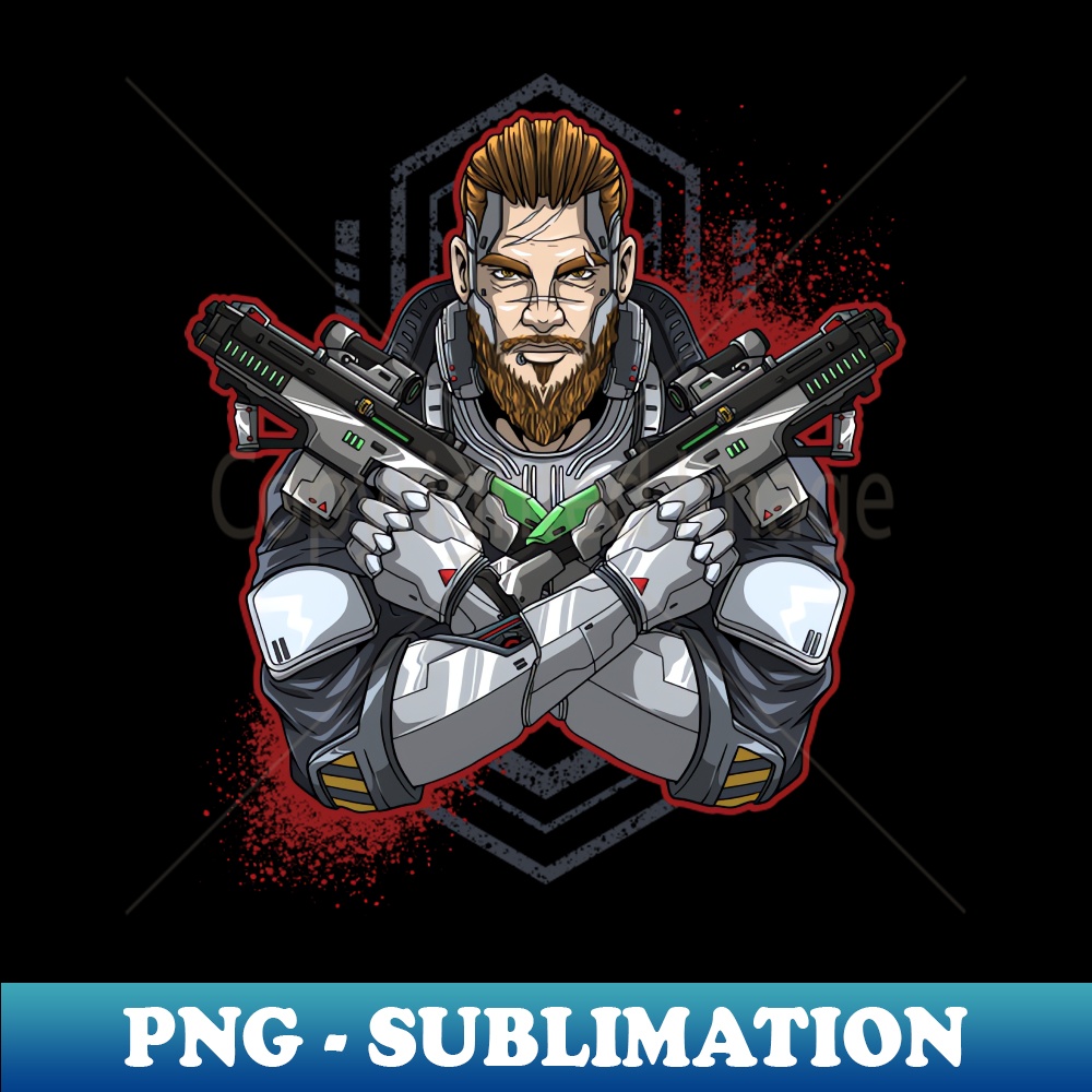 2077 Gunner Cyberpunk Artwork - Modern Sublimation PNG File | Inspire ...