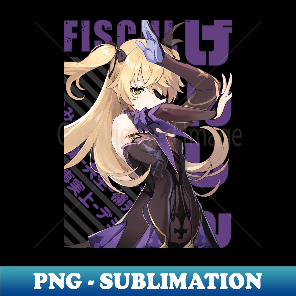 Genshin Impact - Fischl - Retro PNG Sublimation Digital Down | Inspire ...