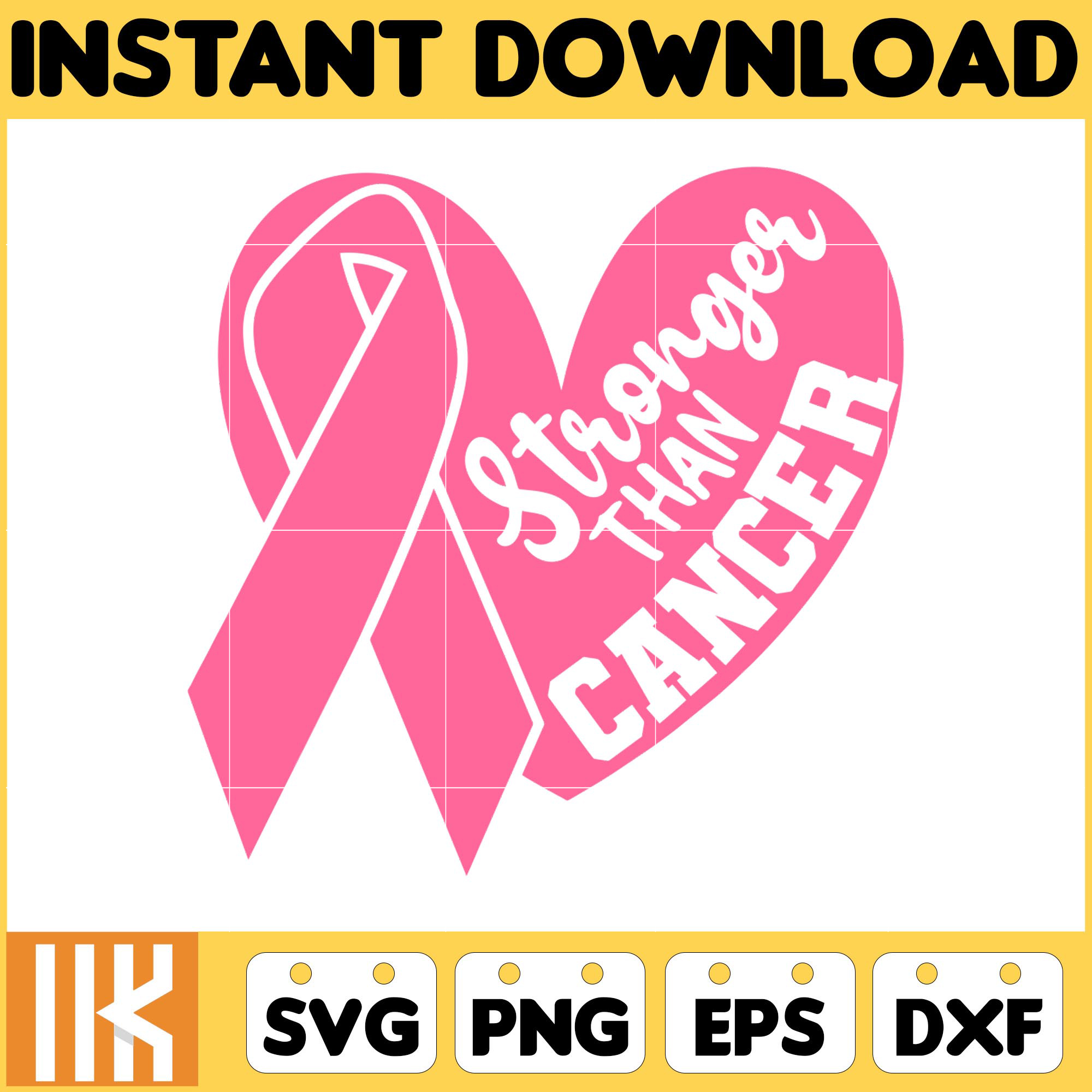 Breast Cancer Svg, Stronger Than Cancer Svg, Cancer Awarenes | Inspire Uplift