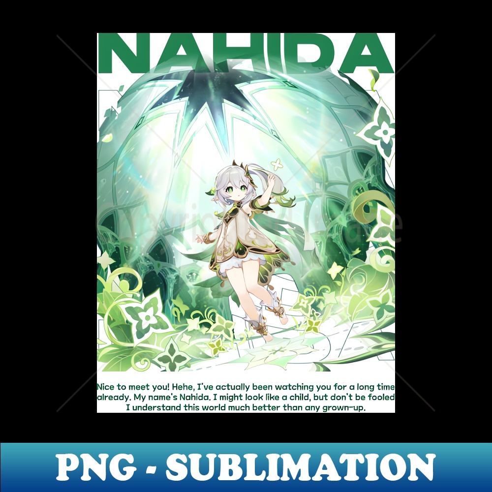 Nahida Genshin Impact - Signature Sublimation PNG File - Per | Inspire ...