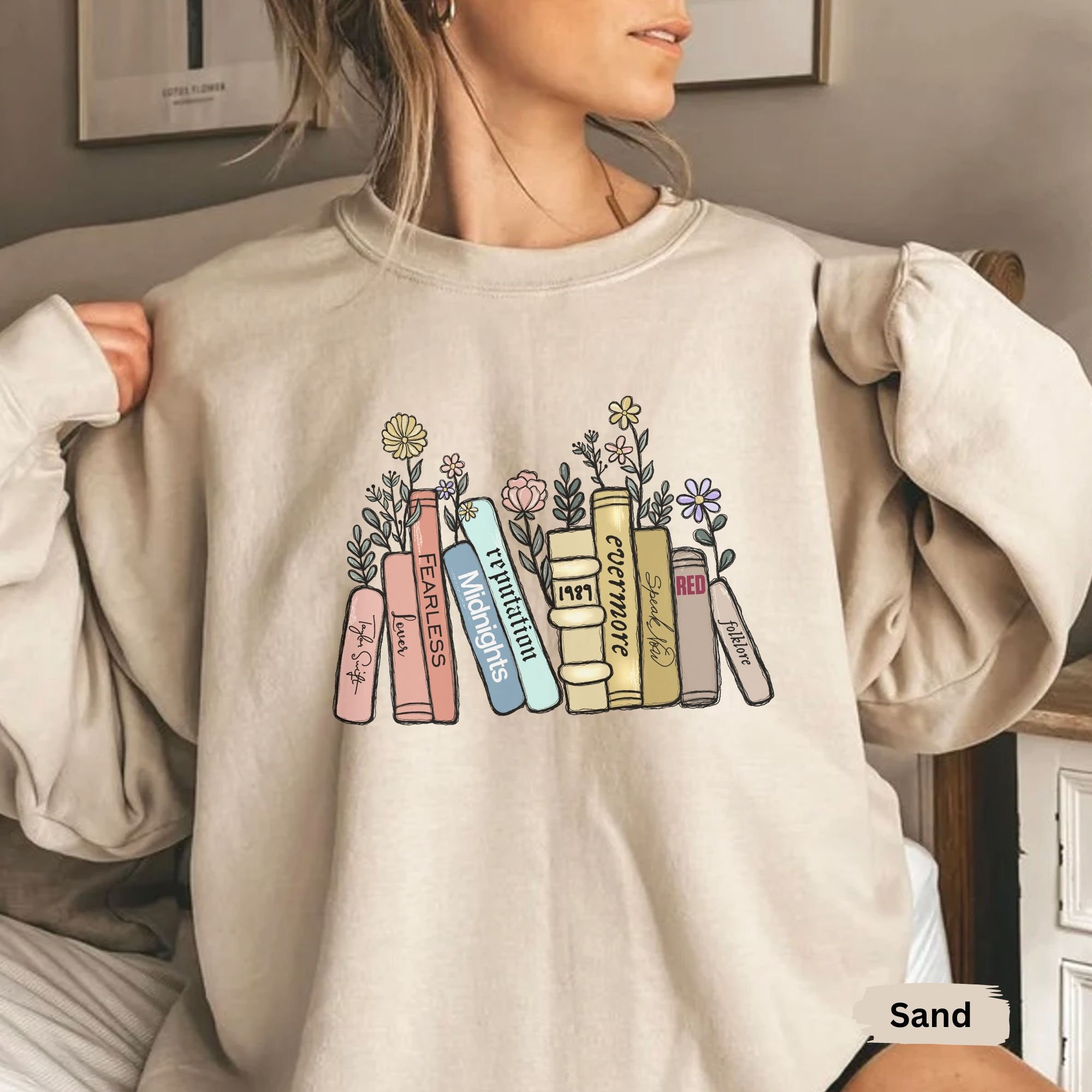 Albums as Books Sweatshirt for Music Lover Sweatshirt Music | Inspire ...
