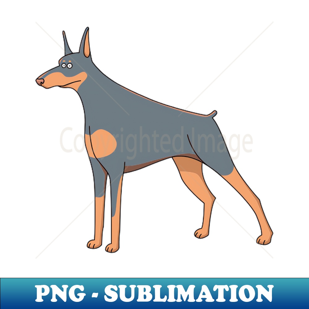 doberman pinscher blue and rust cartoon - Professional Subli | Inspire ...