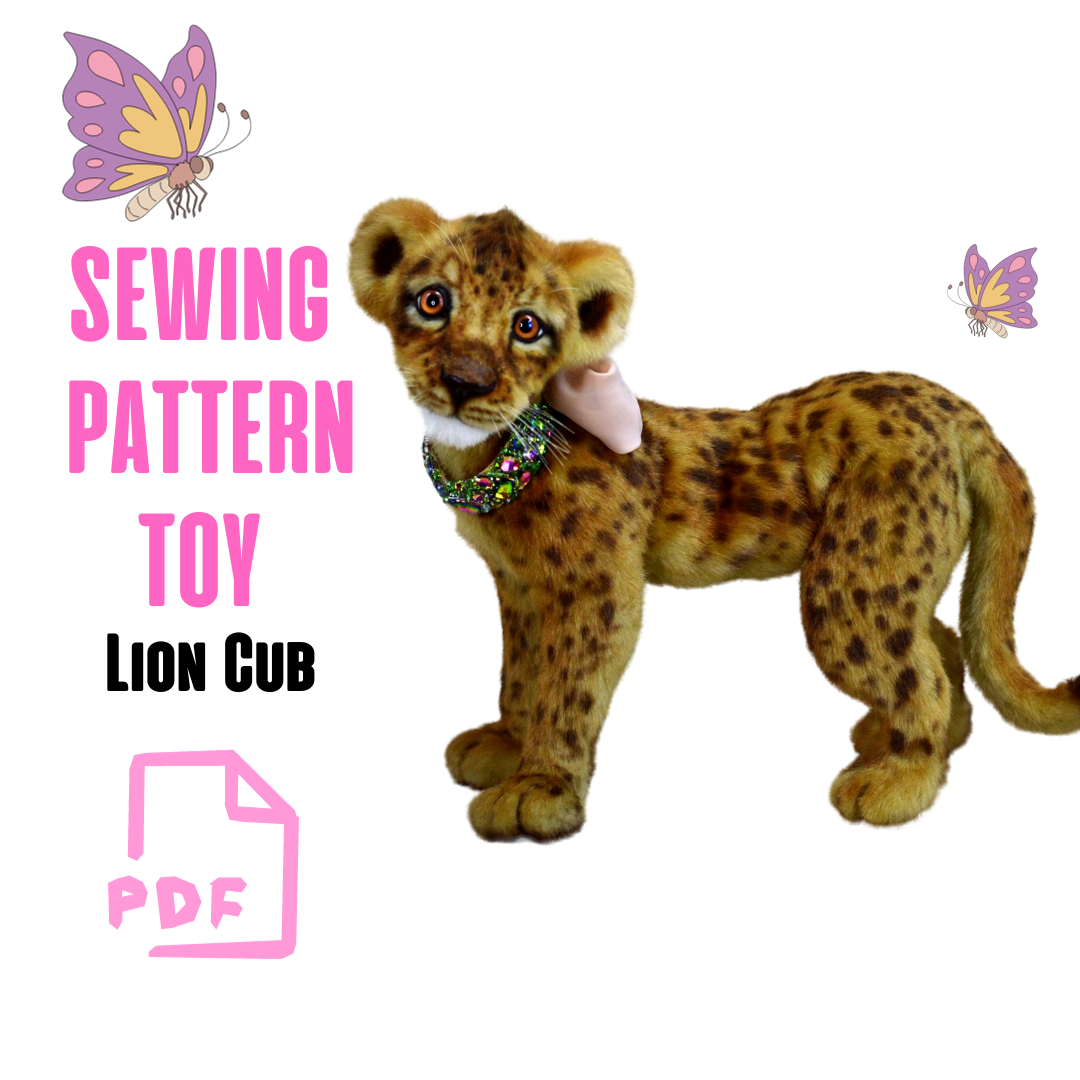 Pattern for Sewing Soft Toys - lion Cub Simba, Realistic Toy - Inspire ...