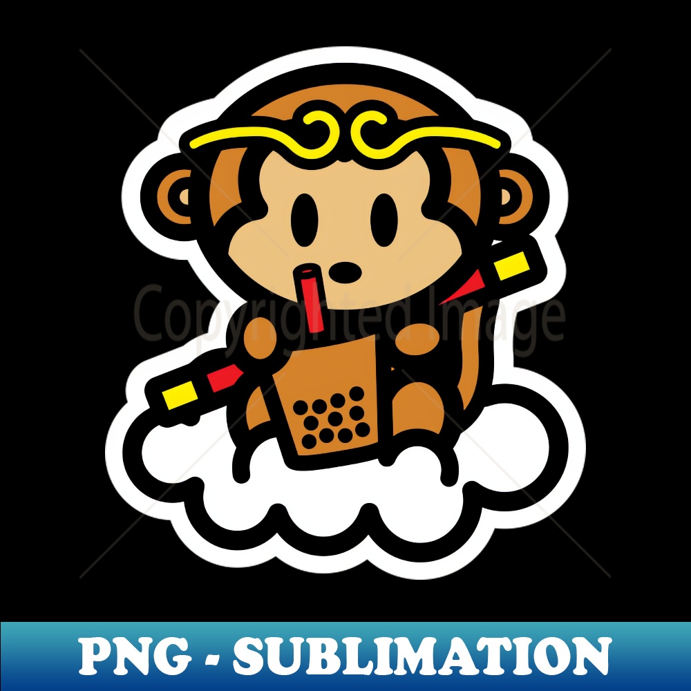 Monkey King Boba Tea - PNG Transparent Digital Download File | Inspire ...