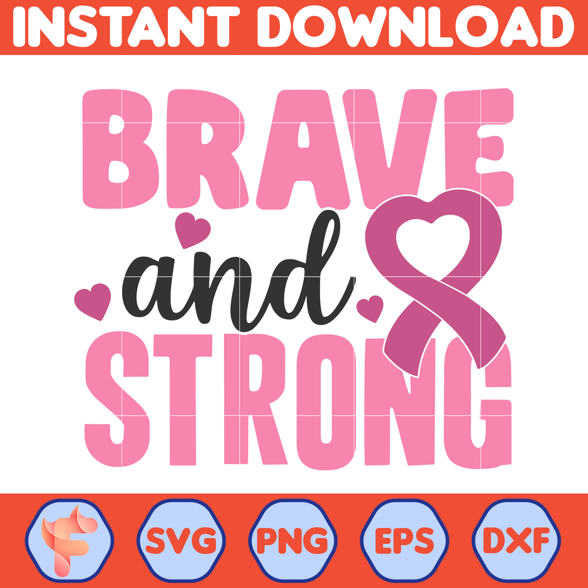 Breast Cancer Svg, Brave And Strong Svg, Cancer Svg, Cancer | Inspire ...