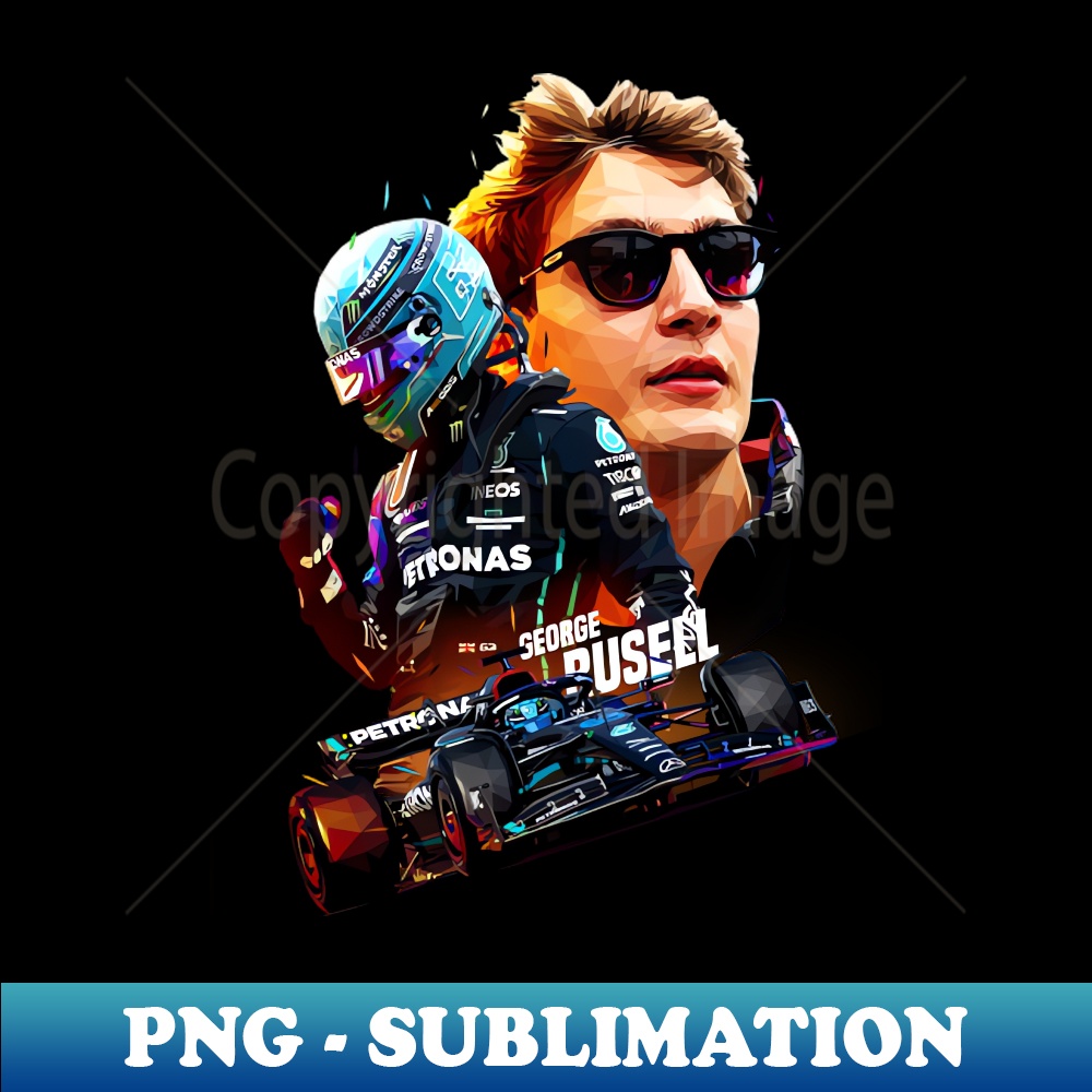 George Russell Hot Lap - Exclusive PNG Sublimation Download | Inspire ...