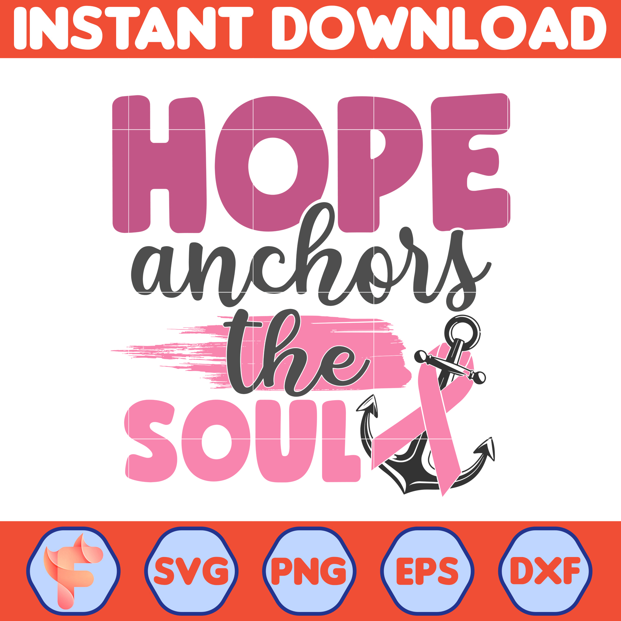 Breast Cancer Svg, Hope Anchors The Soul Svg, Cancer Svg, Ca - Inspire ...