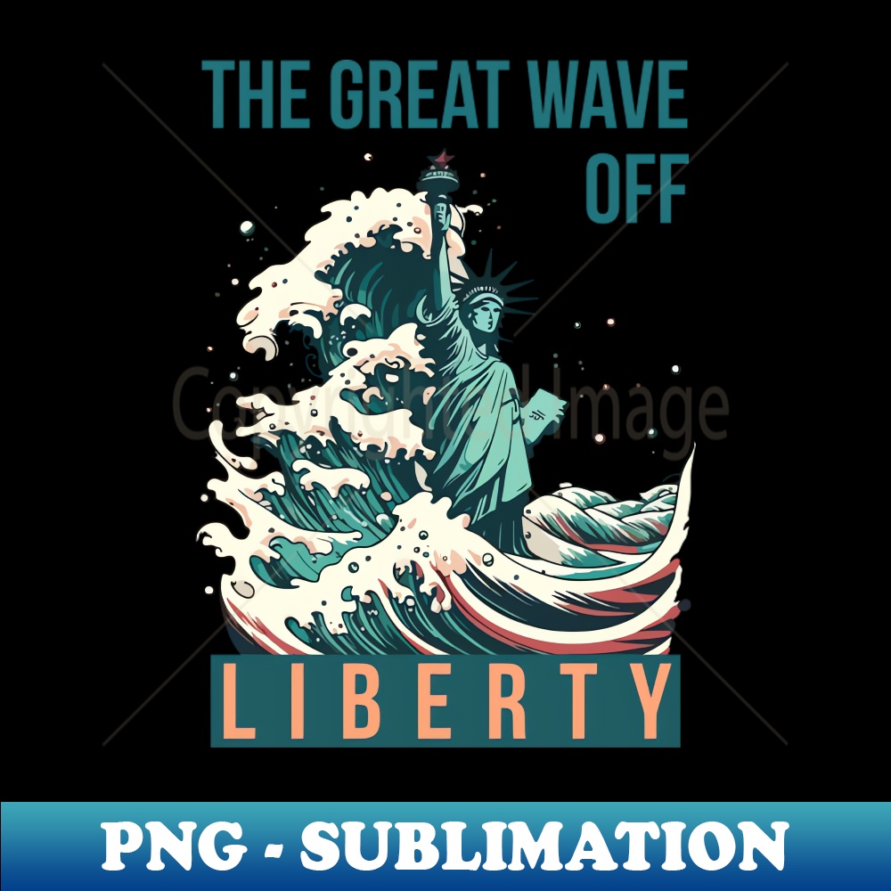 The Great Wave Off Liberty - Aesthetic Sublimation Digital F - Inspire ...
