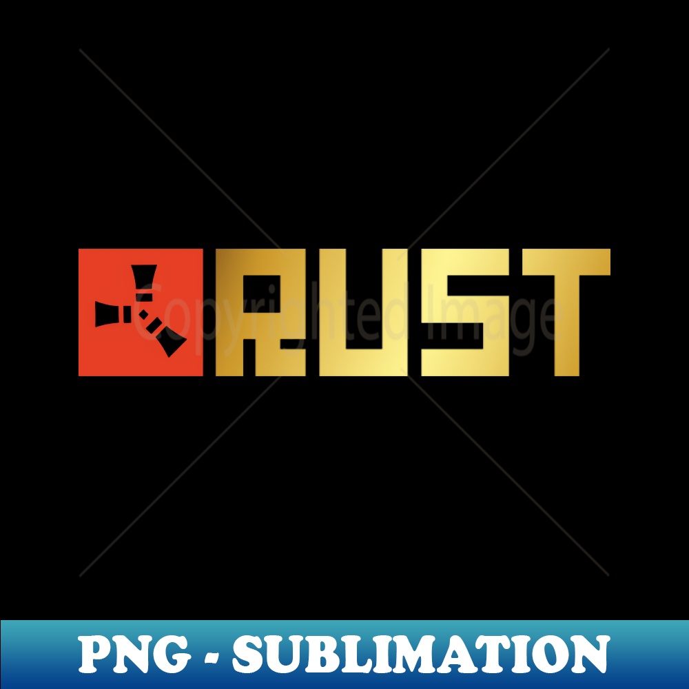 Rust gold logo - Retro PNG Sublimation Digital Download - Vi - Inspire ...