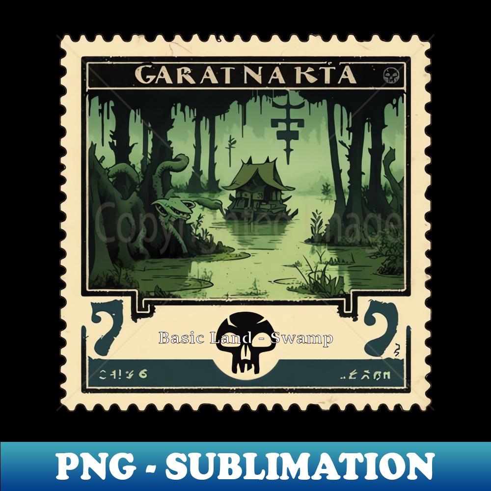 MTG - Swamp Stamp - Garatnakta - Postage Stamp Series - PNG | Inspire ...
