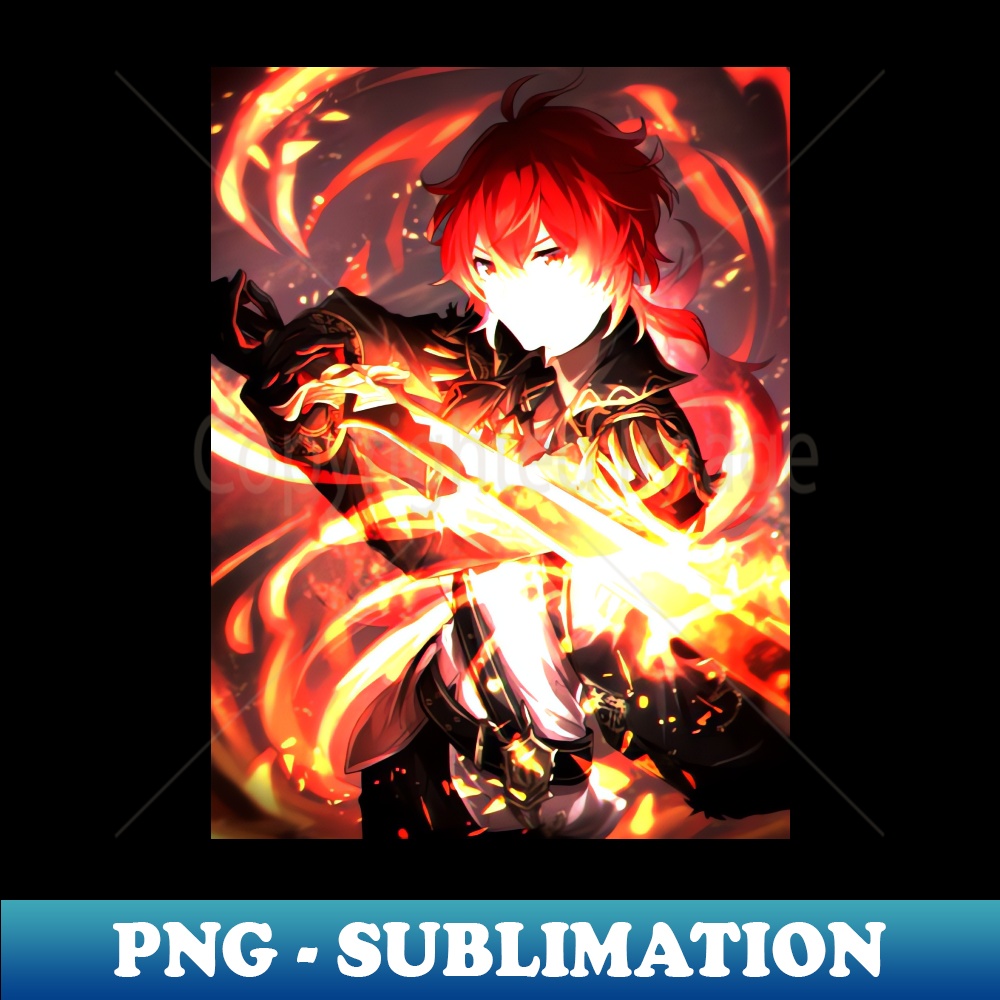 Diluc - High-Resolution PNG Sublimation File - Unleash Your | Inspire ...