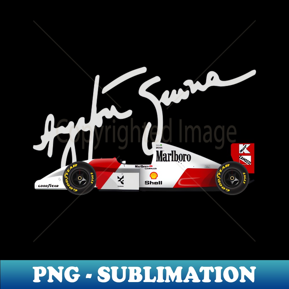 Ayrton Sennas McLaren MP48 Illustration - Exclusive Sublimat - Inspire Uplift