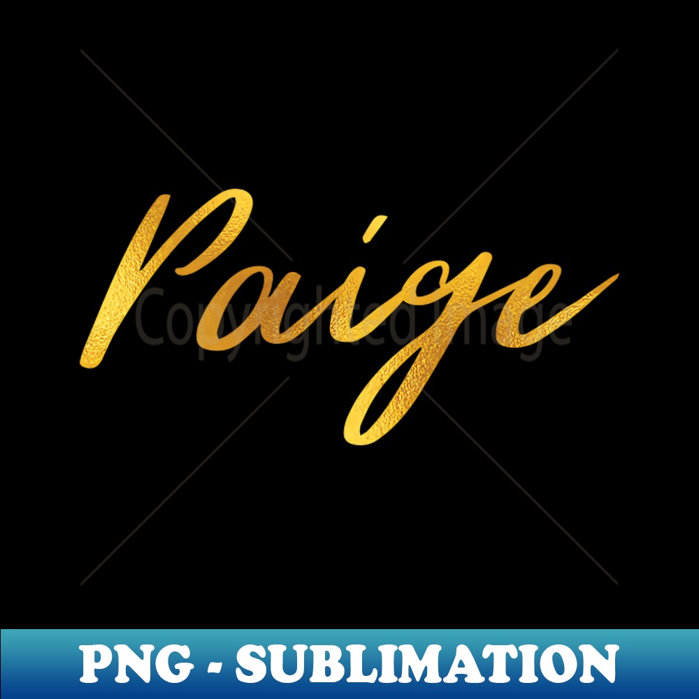 Paige Name Hand Lettering in Faux Gold Letters - High-Resolu | Inspire ...
