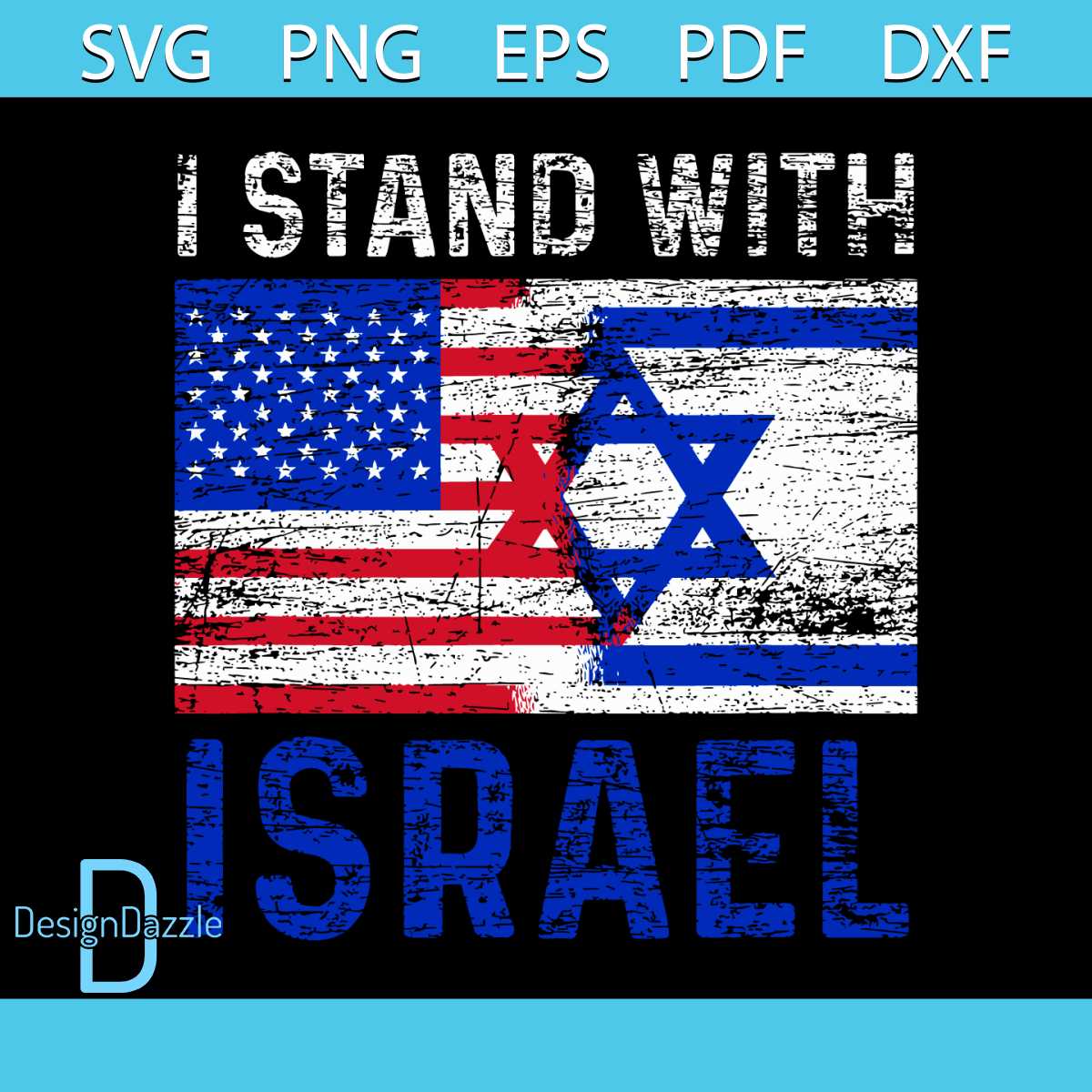 Support Flag Israel Strong Stand With Israel SVG Download | Inspire Uplift
