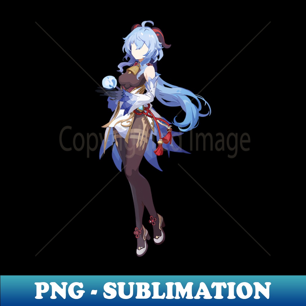 Genshin Impact Ganyu - PNG Transparent Sublimation Design - | Inspire ...