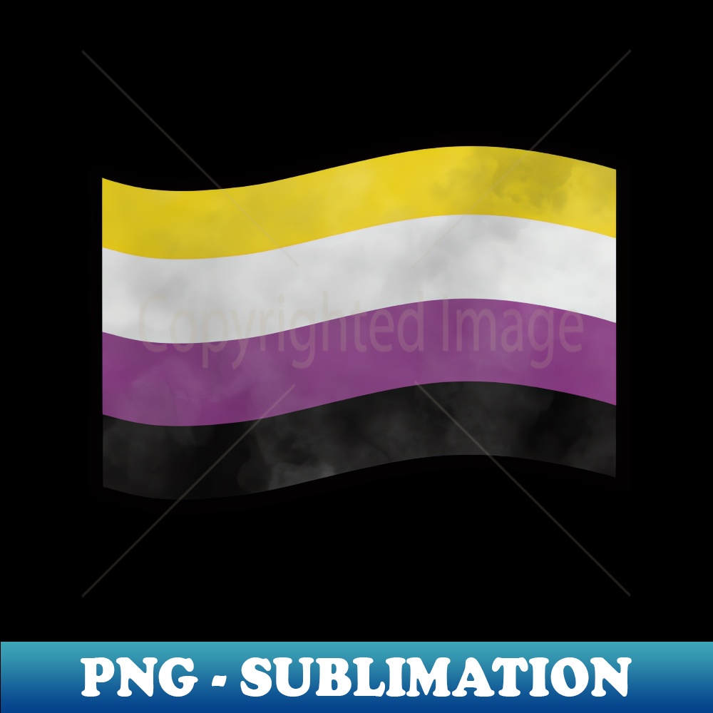 Foggy Nonbinary Pride Flag - Unique Sublimation PNG Download | Inspire Uplift